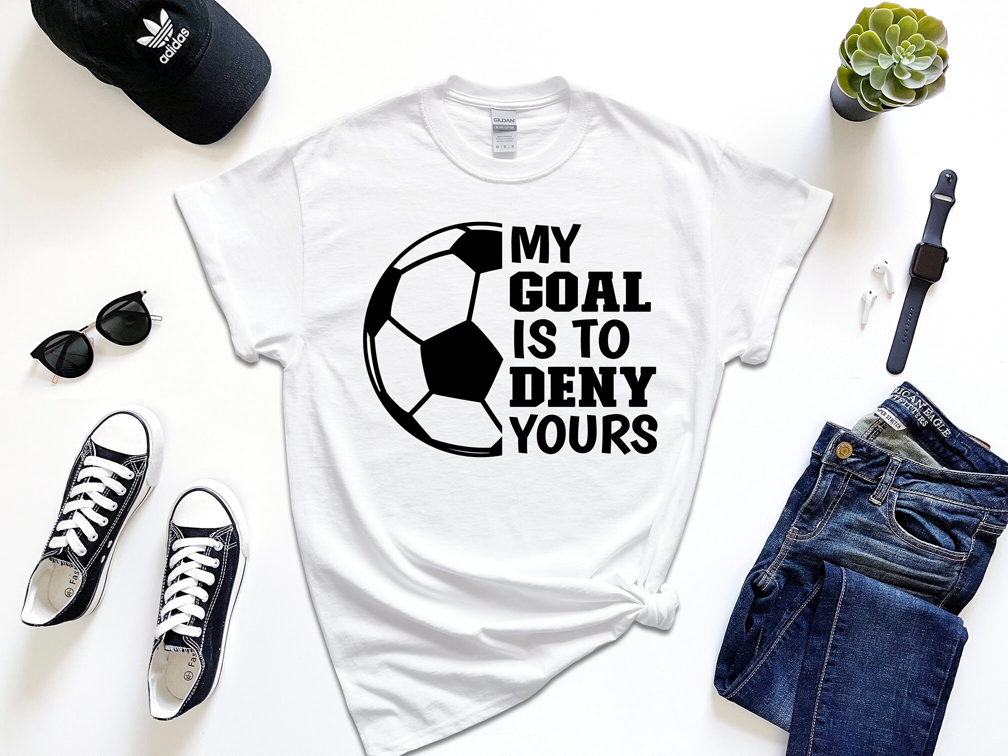 My Goal is to Deny Yours SVG Funny Soccer Soccer Graphic - Etsy