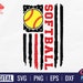 Softball American Flag SVG | Softball Usa Flag SVG | Softball Flag SVG ...