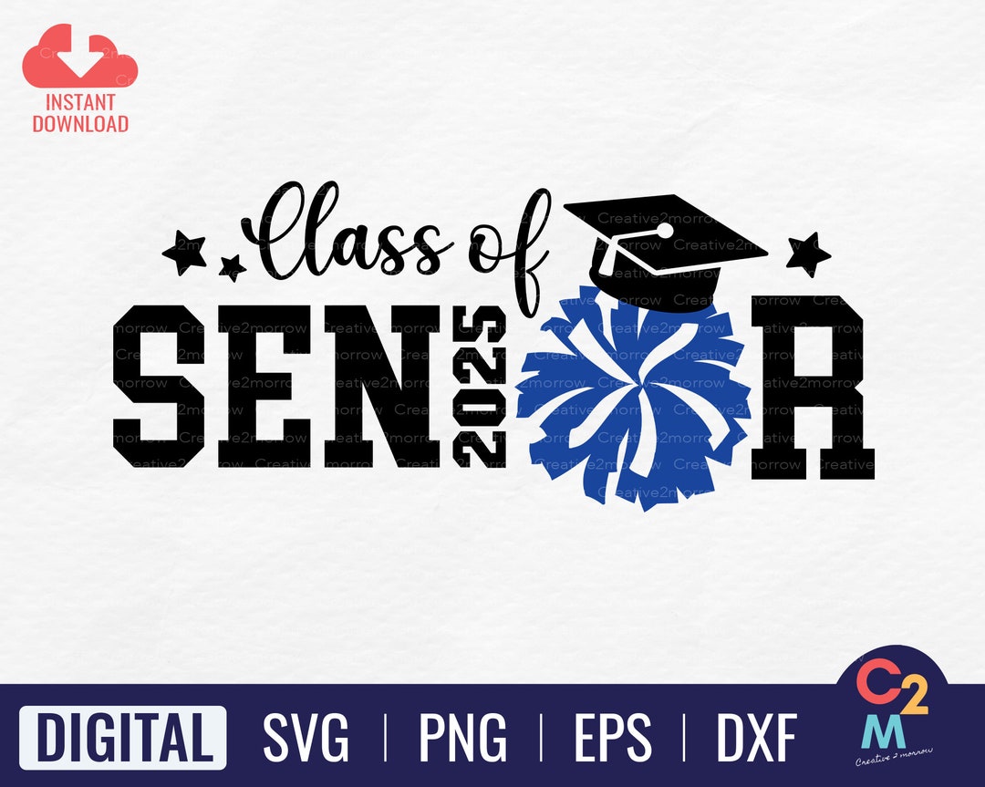Cheer Senior 2025 SVG | Class of 2025 Shirt | Cheer Gift Idea SVG ...