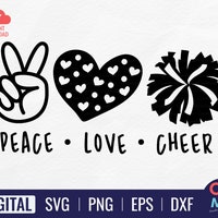 Cheer Typography Svg, Cheer Text Silhouette, Dxf, Png - Etsy