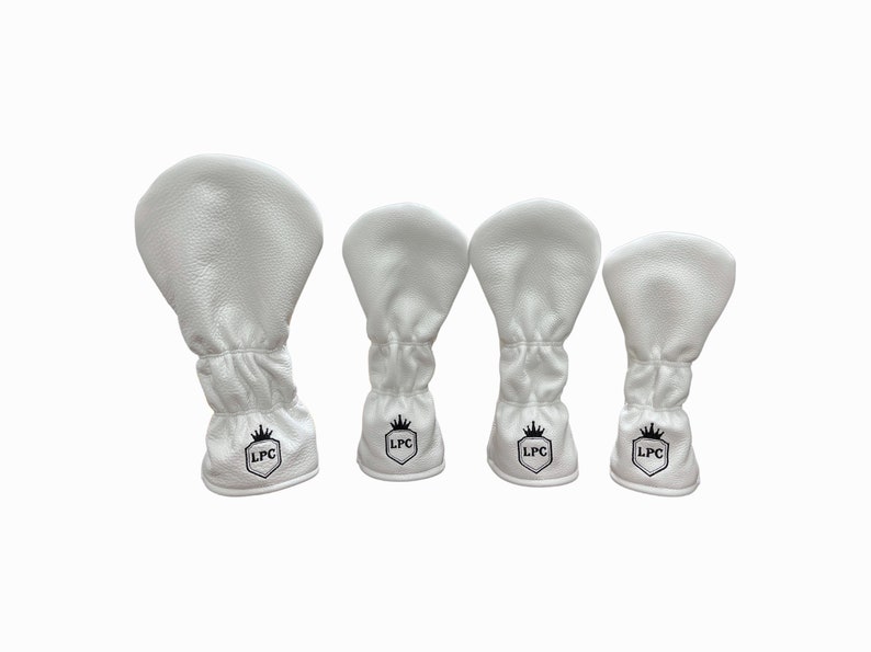 Pebbled White and Royal Blue Leather With Black Stitching Golf ...