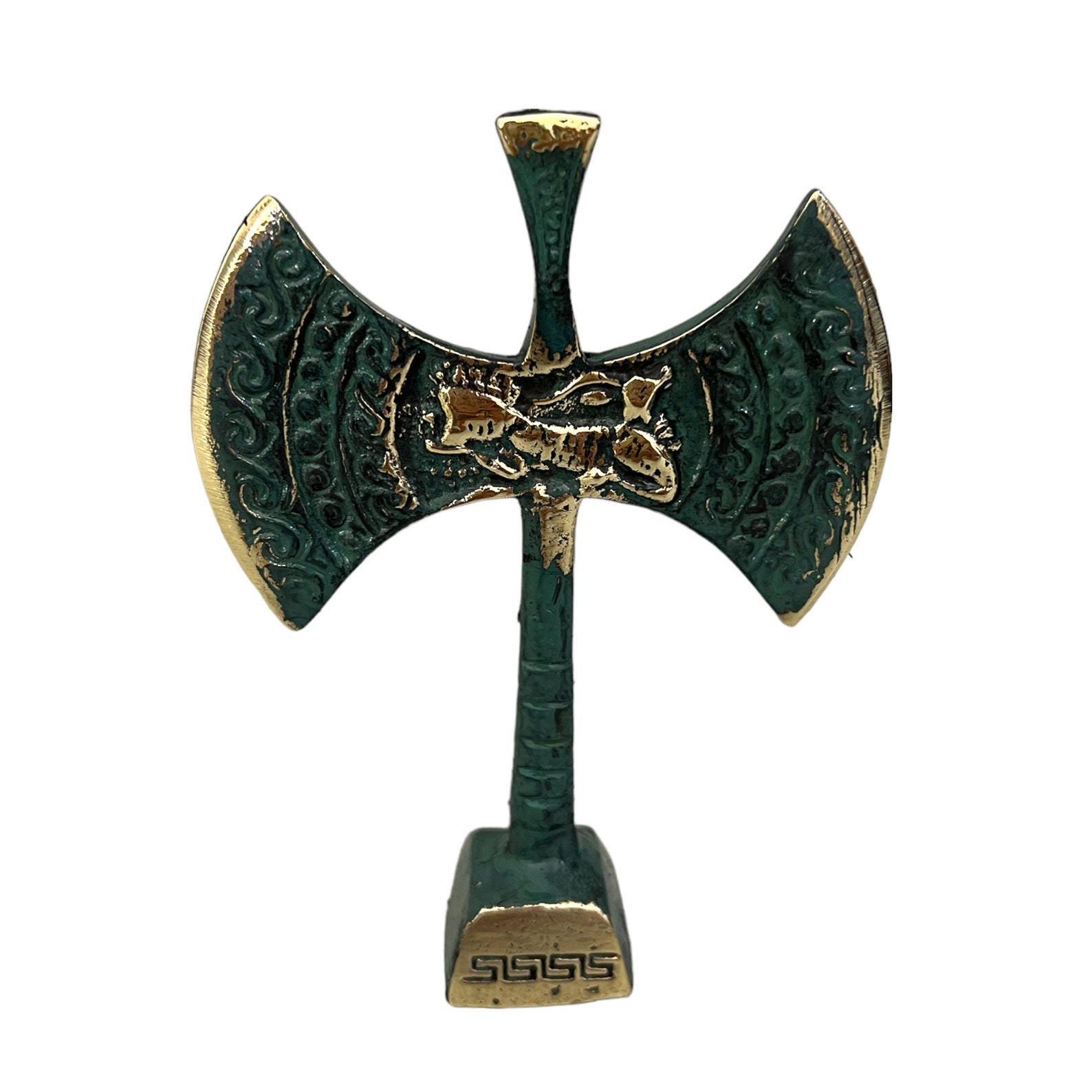 Double Axe Bronze Office Decor Metal Art Sculpture Museum - Etsy