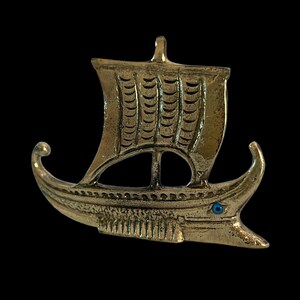 Ancient Trireme Bronze Vessel, Museum Replica, Metal Art Sculpture ...