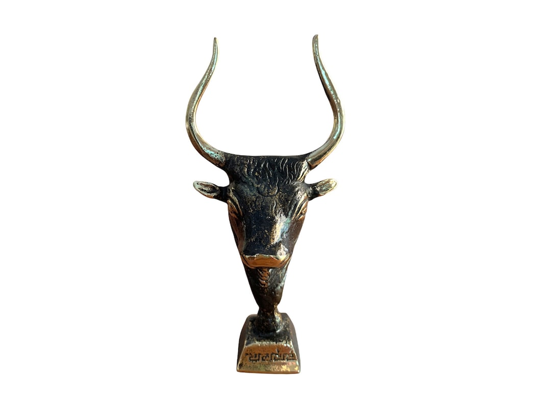 Minotaur, Bronze Bull Statue, Bull's Head, Museum Replica, Metal Art ...