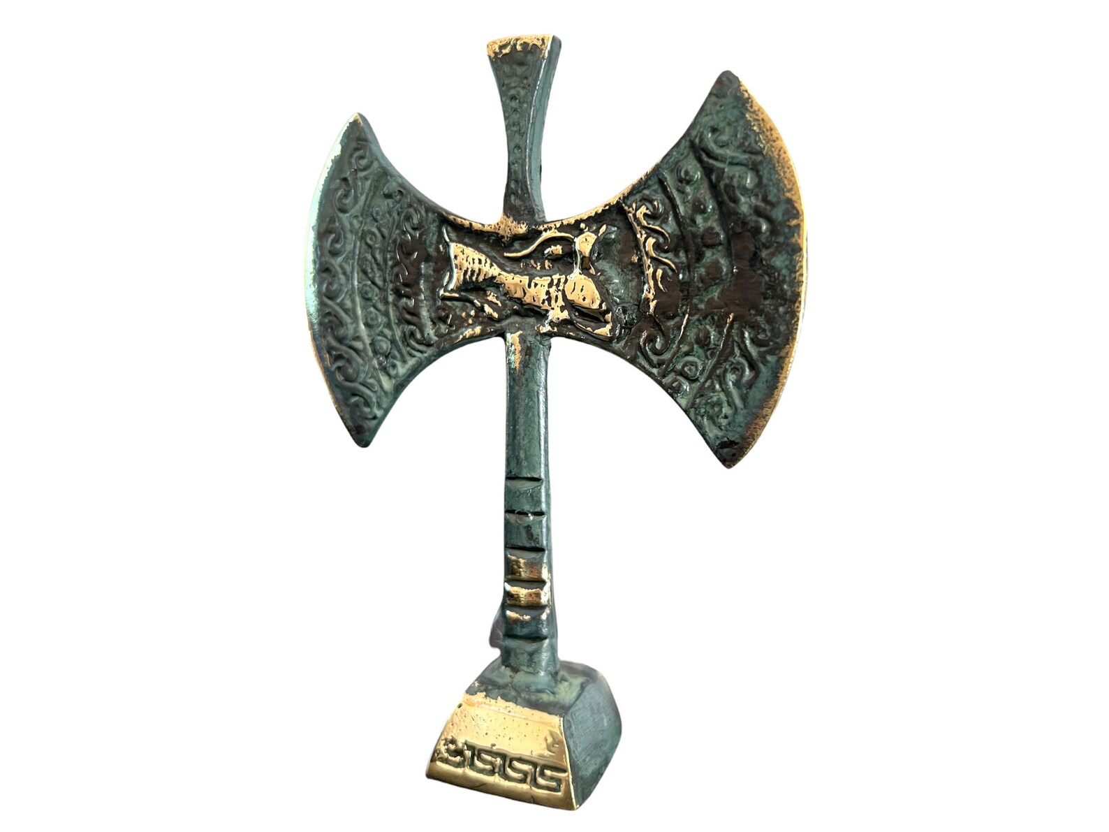Double Axe Bronze Office Decor Metal Art Sculpture Museum - Etsy