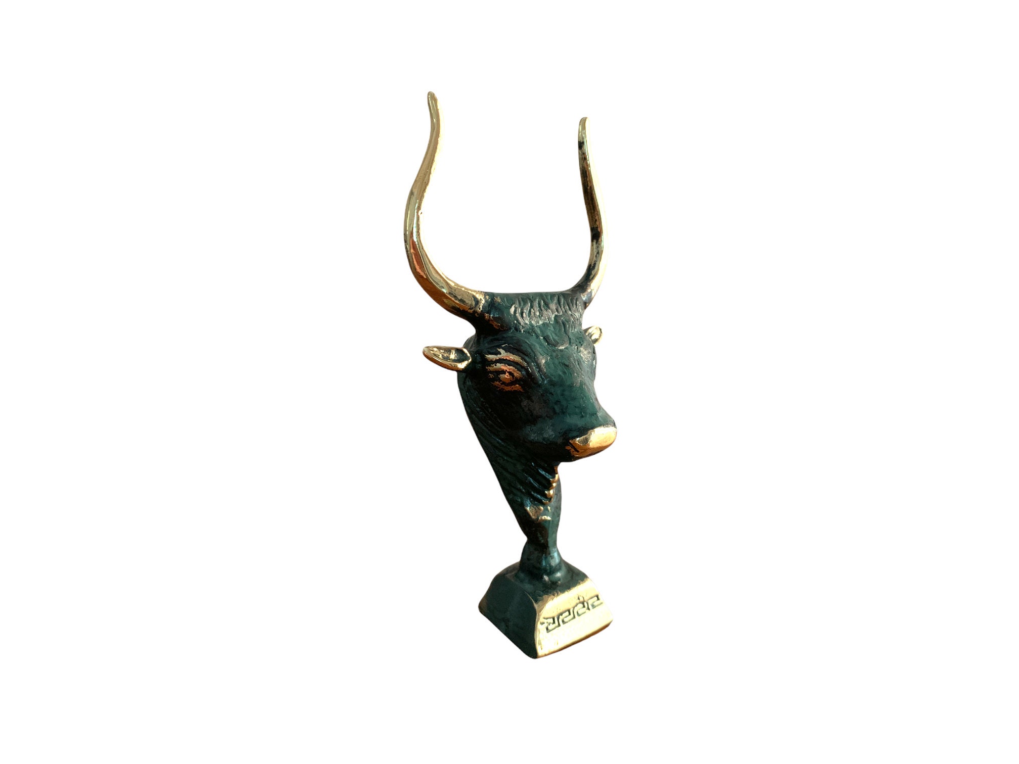 Sculpture Art Objects Museum Replica Crete Bull's Head Knossos Bronze ...