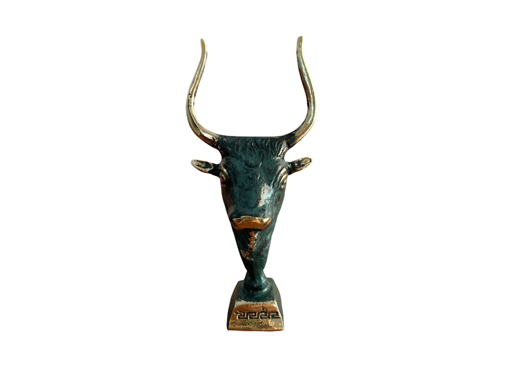 Sculpture Art Objects Museum Replica Crete Bull's Head Knossos Bronze ...