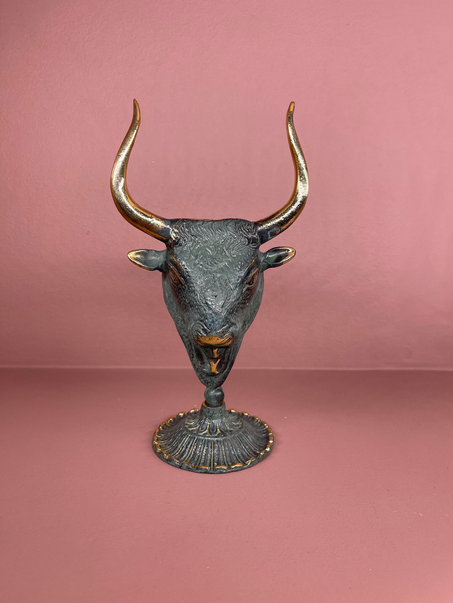 Minotaur Bronze Bull Statue Bull's Head Museum Replica | Etsy