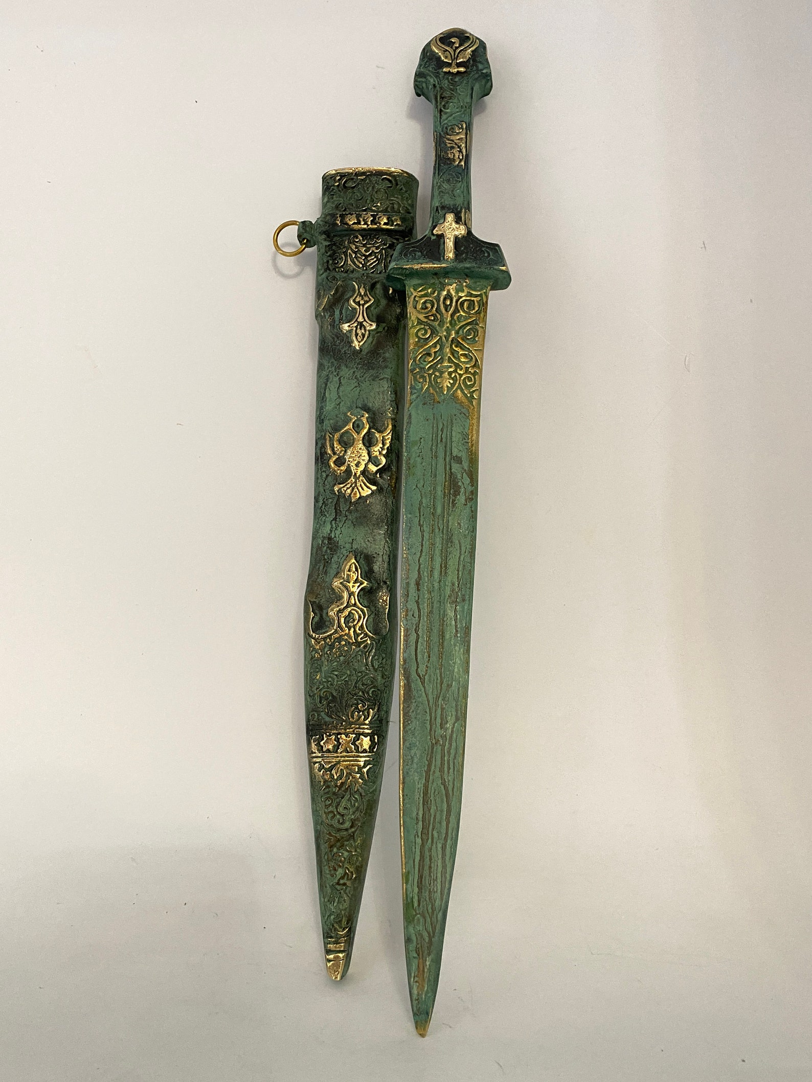 Bronze Metal Sword Byzantine Empire Double-Headed Eagle | Etsy