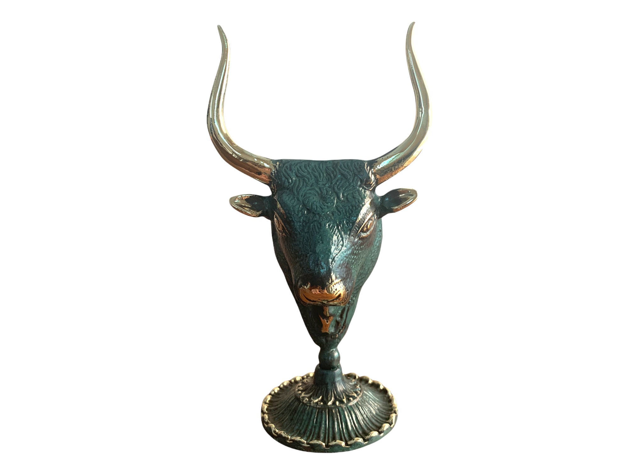 Sculpture Art Objects Museum Replica Crete Bull's Head Knossos Bronze ...