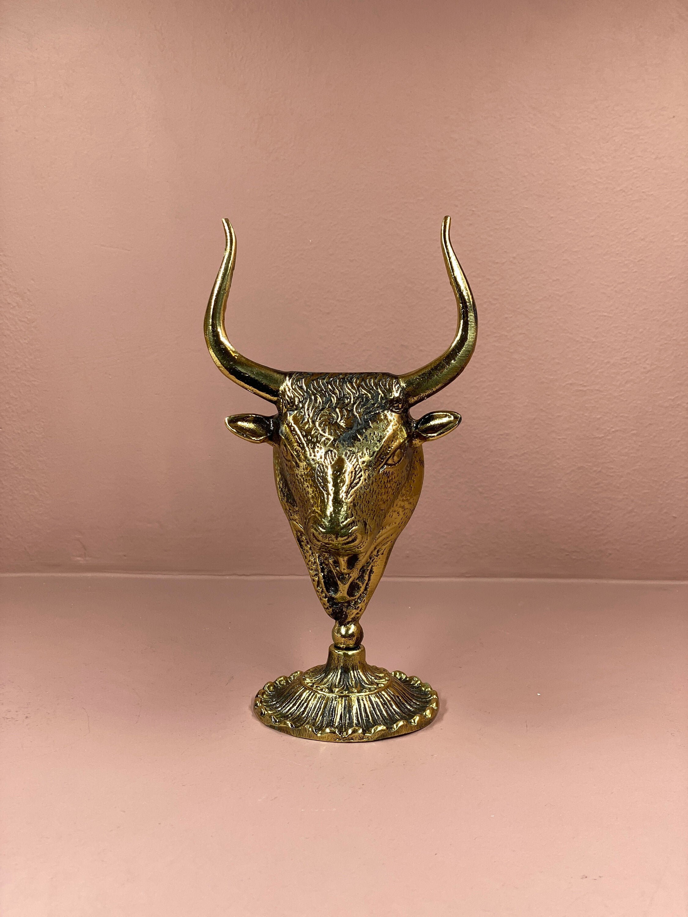 Minotaur Bronze Bull Statue Bull's Head Museum Replica | Etsy