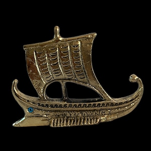 Ancient Trireme Bronze Vessel, Museum Replica, Metal Art Sculpture ...