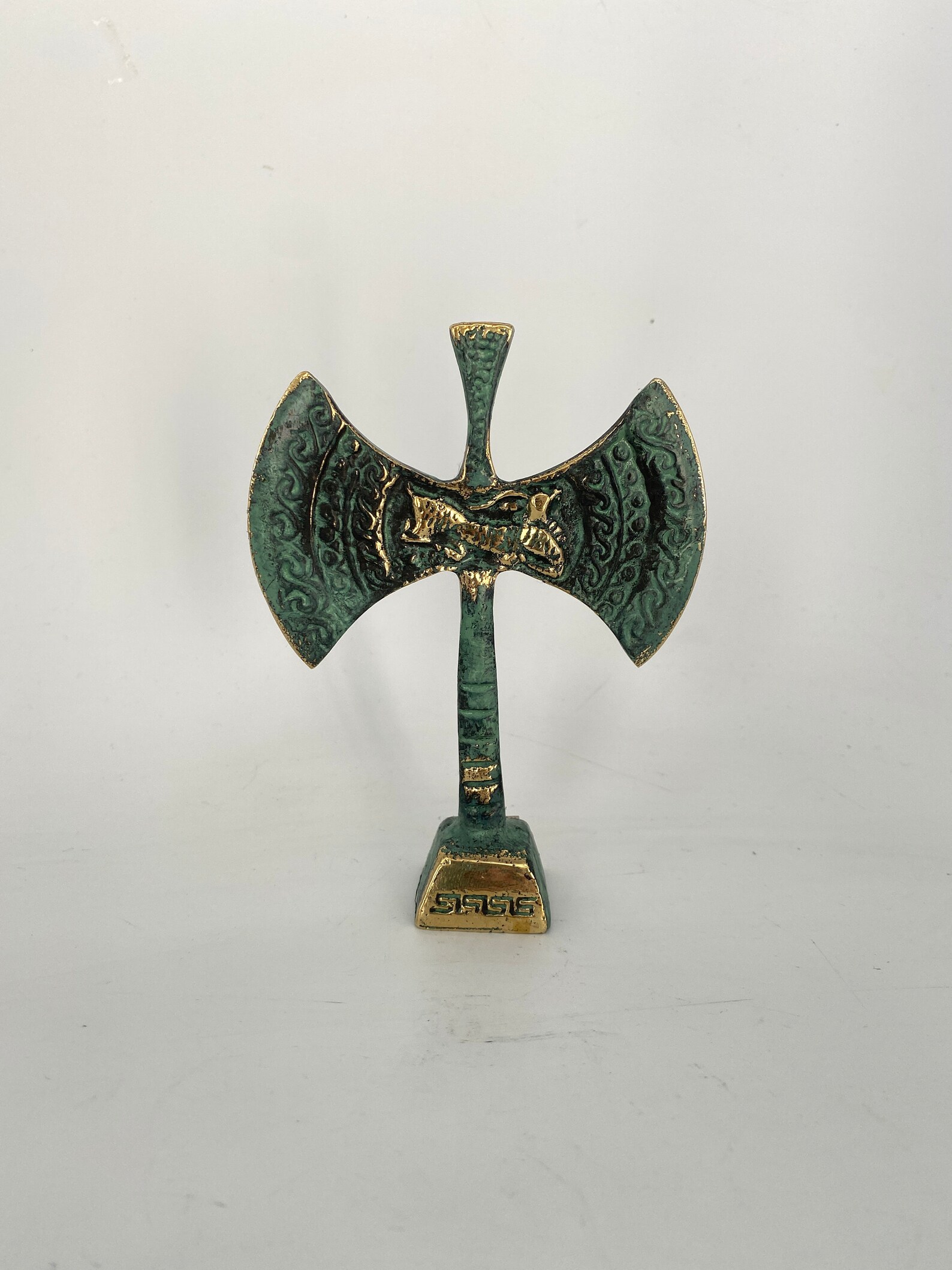 Double Axe Bronze Office Decor Metal Art Sculpture Museum | Etsy