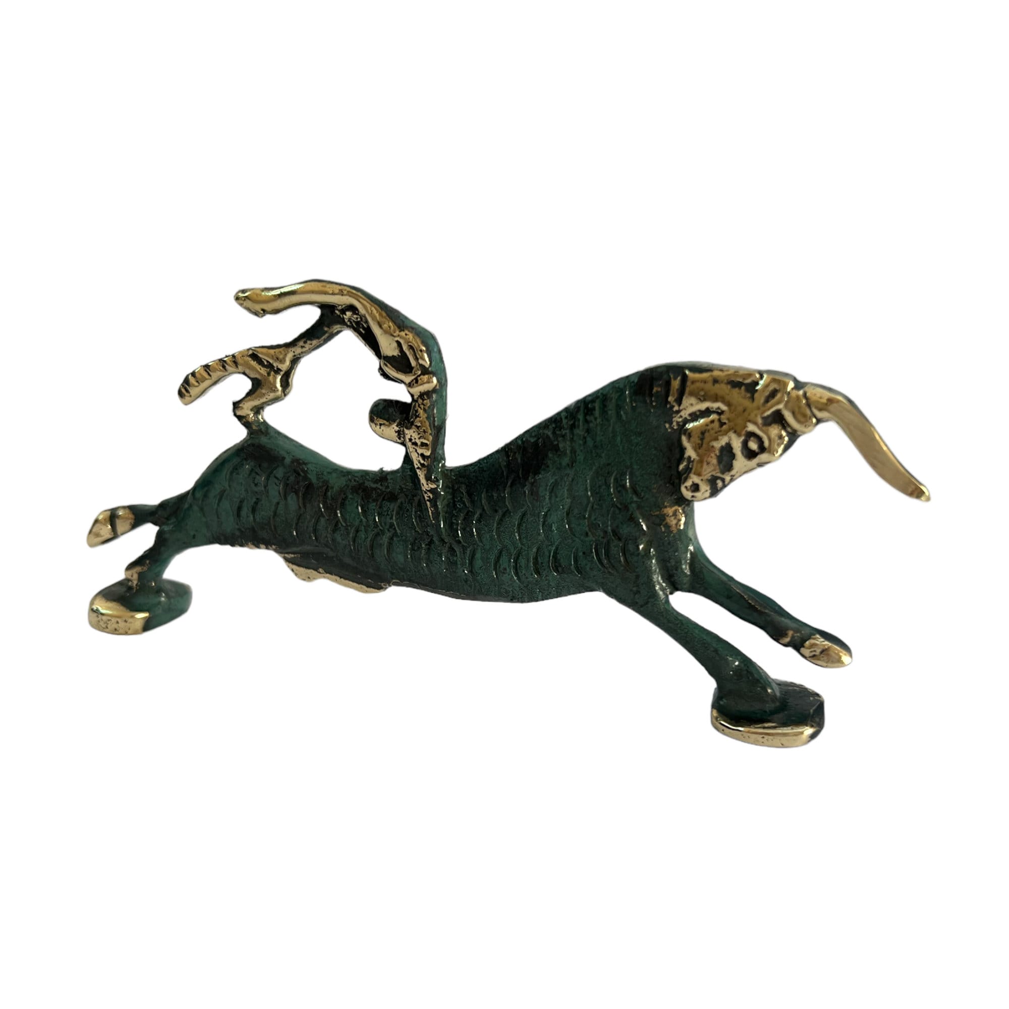 Bull-leaping, Bronze Bull Statue, Metal Art Sculpture, Crete, Minoan ...