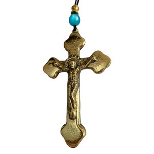 Croix en métal en bronze avec crucifix, croix orthodoxe vintage, croix ...