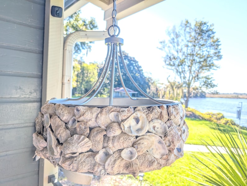 Custom Oyster Chandelier (brushed Nickel) - Etsy