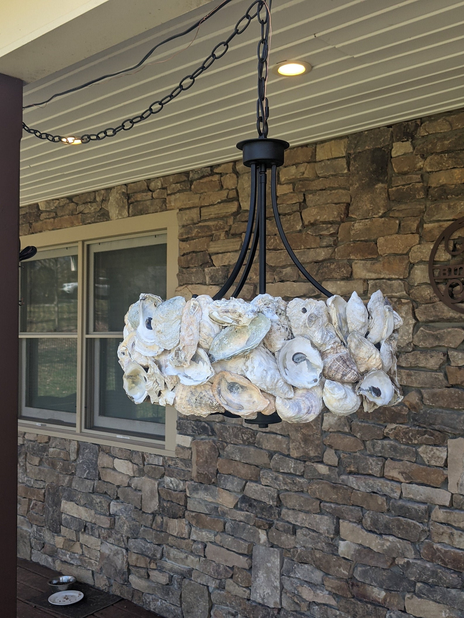 Custom Made Oyster Light Fixture (black Satin Finish Shown) - Etsy