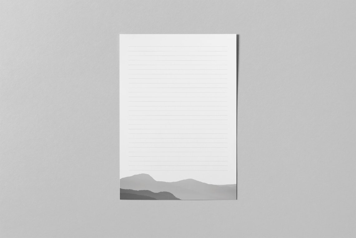 A4 & Letter Stationery Set 6 Templates Printable Lined Paper Template ...