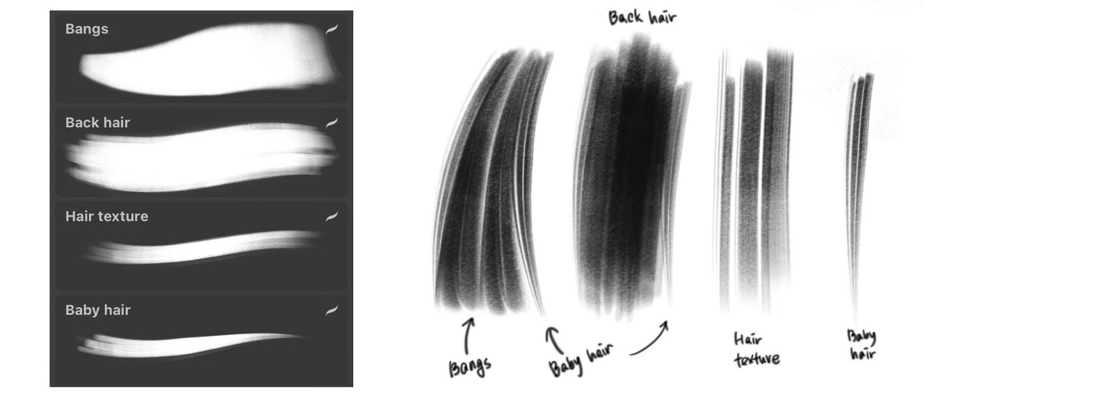 9 Texture Types of Procreate Brush for Portrait, Procreate Brush Set ...
