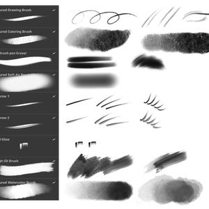 9 Texture Types of Procreate Brush for Portrait, Procreate Brush Set ...