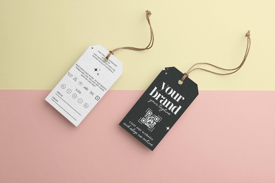 Editable Product Tags Template, Canva Template, Clothing Tag Garment ...