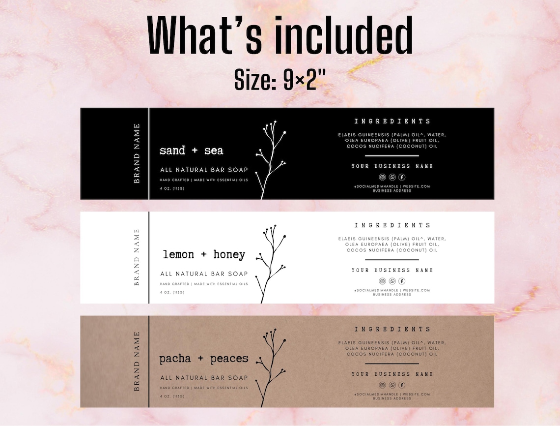 Editable Soap Label Canva Template, Canva Template, Canva Product Label ...
