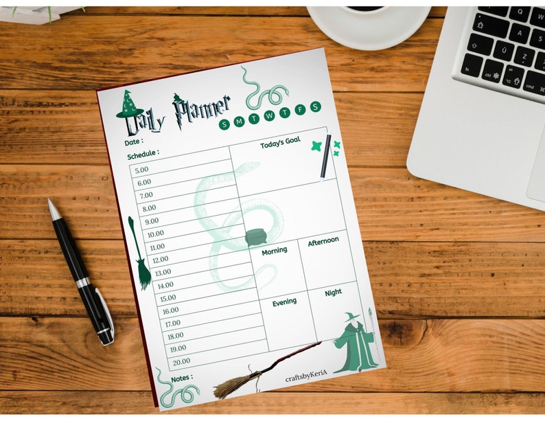 Wizard House HP Inspired Daily Planner PDF All Four. - Etsy