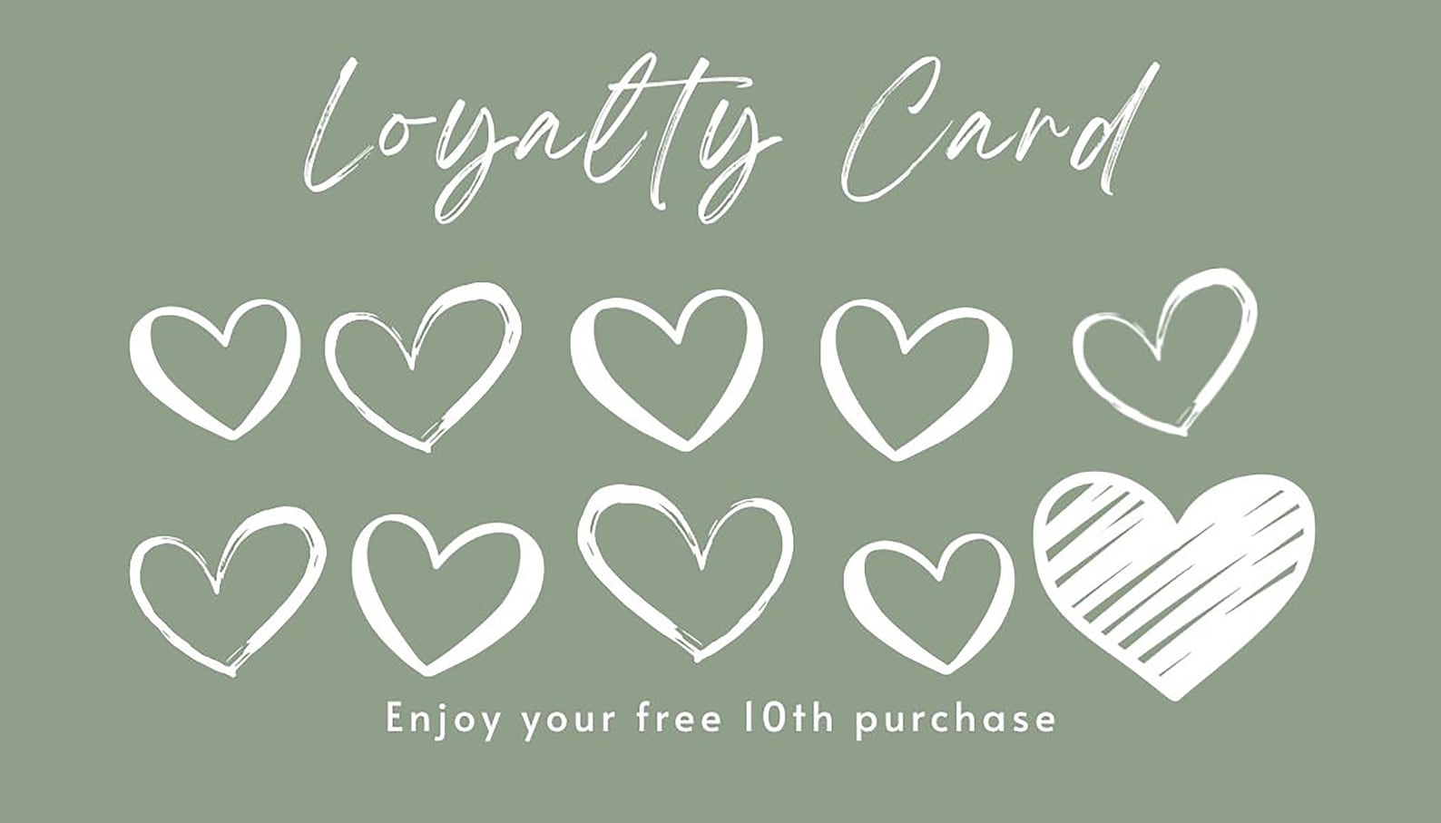 Green Loyalty Card Template Customer Loyalty Cards DIY - Etsy