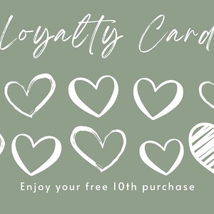 Green Loyalty Card Template, Customer Loyalty Cards, DIY Editable ...