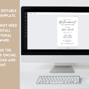 Minimal Retirement Party Invitation, Retirement Celebration Invite ...