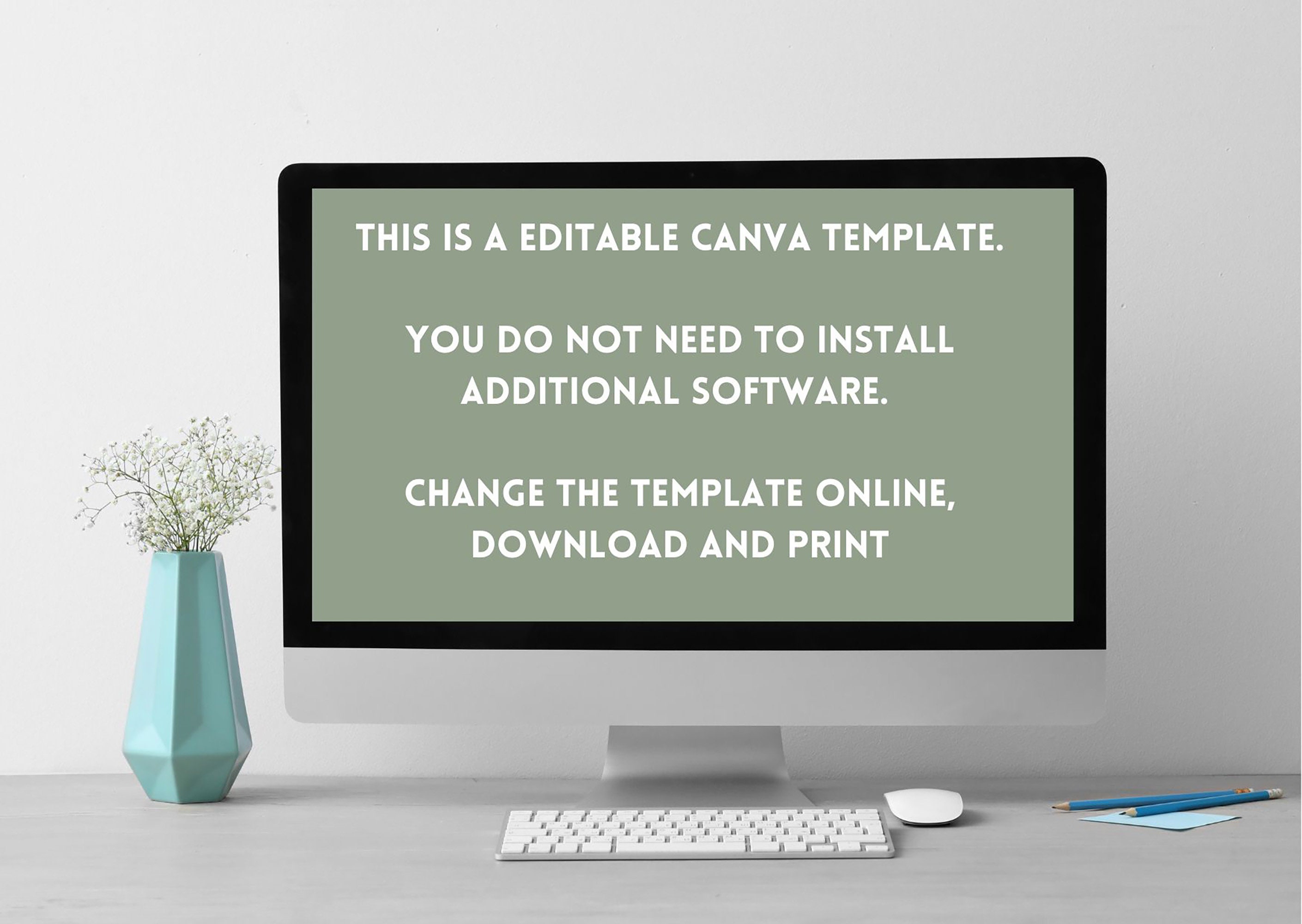 Editable Washing Instructions Canva Template, Sage Green Printable ...