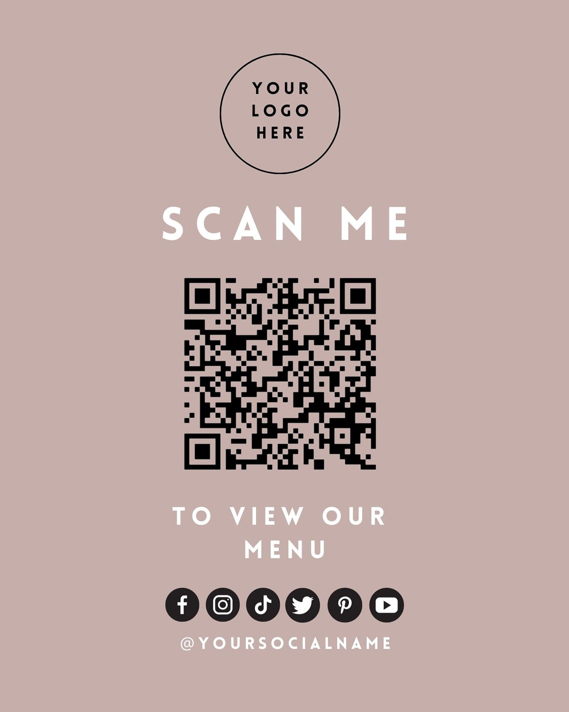 Scan to View Our Menu Sign, Menu QR Code Sign, Modern Menu QR Code ...