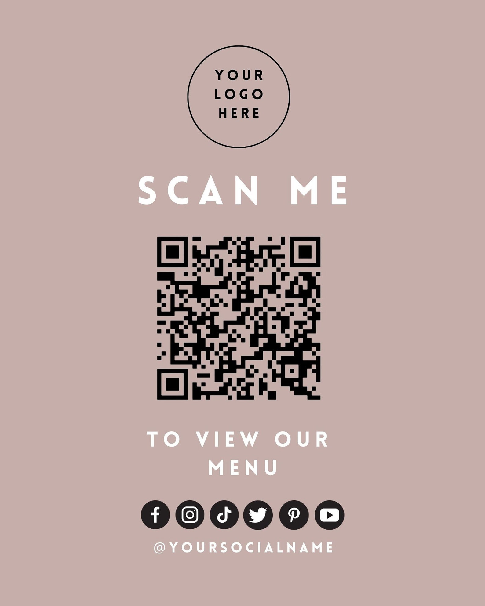 Scan to View Our Menu Sign Menu QR Code Sign Modern Menu QR - Etsy