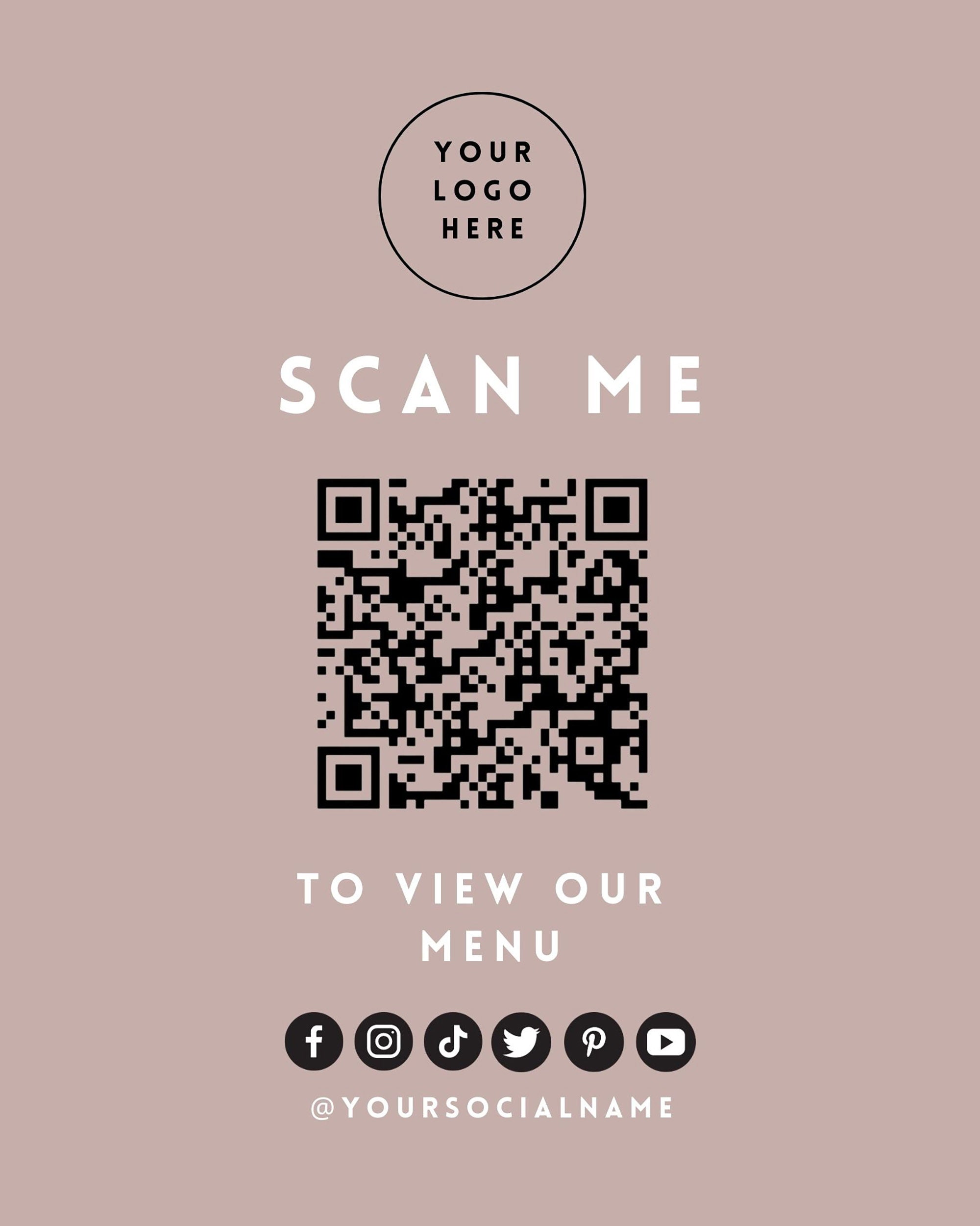 Scan to View Our Menu Sign Menu QR Code Sign Modern Menu QR - Etsy