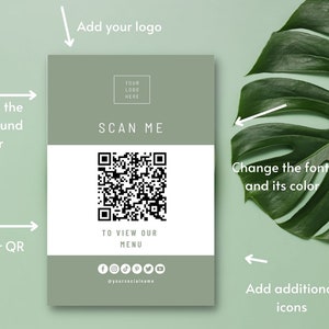 Scan to View Our Menu Sign, Menu QR Code Sign, Modern Menu QR Code ...