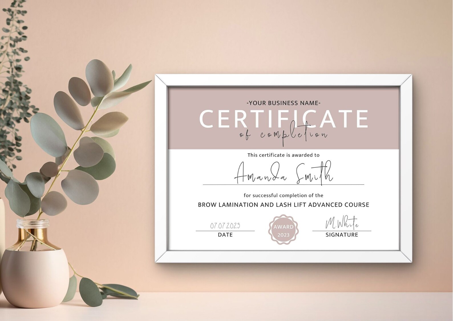 Certificate of Completion Template, Editable Certificate of Achievement ...