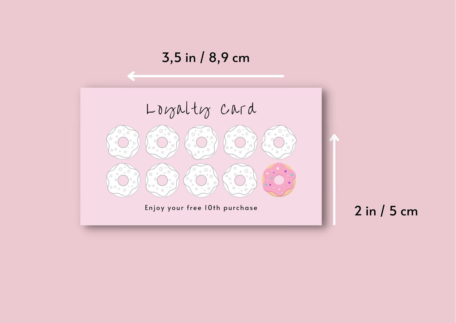 Loyalty Card Template, Bakery Business Customer Loyalty Cards, DIY ...