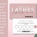 Lashes Loyalty Card Template, Printable Lash Tech Loyalty Card, Beauty ...