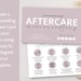Microneedling Aftercare Card Template, Aftercare Card Editable Canva ...