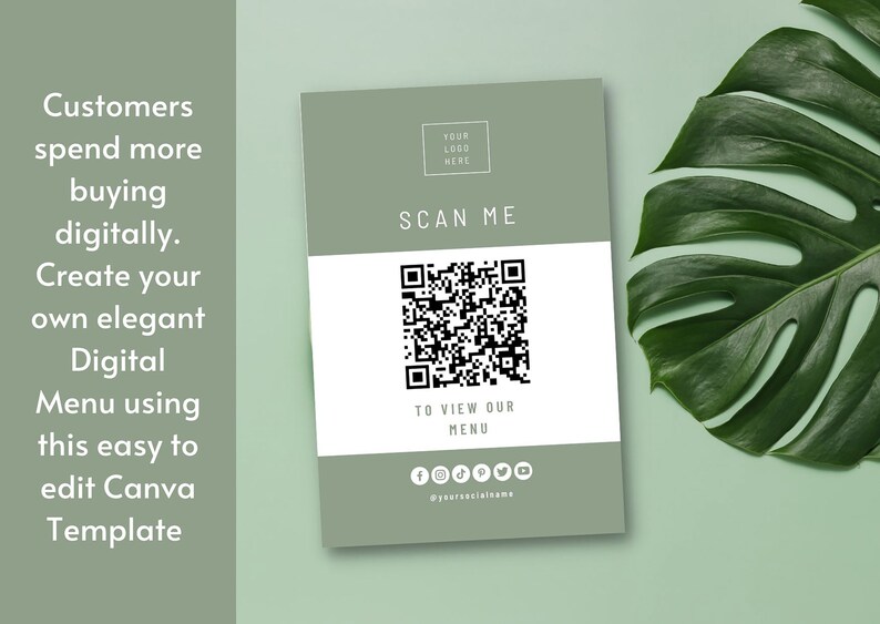 Scan to View Our Menu Sign, Menu QR Code Sign, Modern Menu QR Code ...