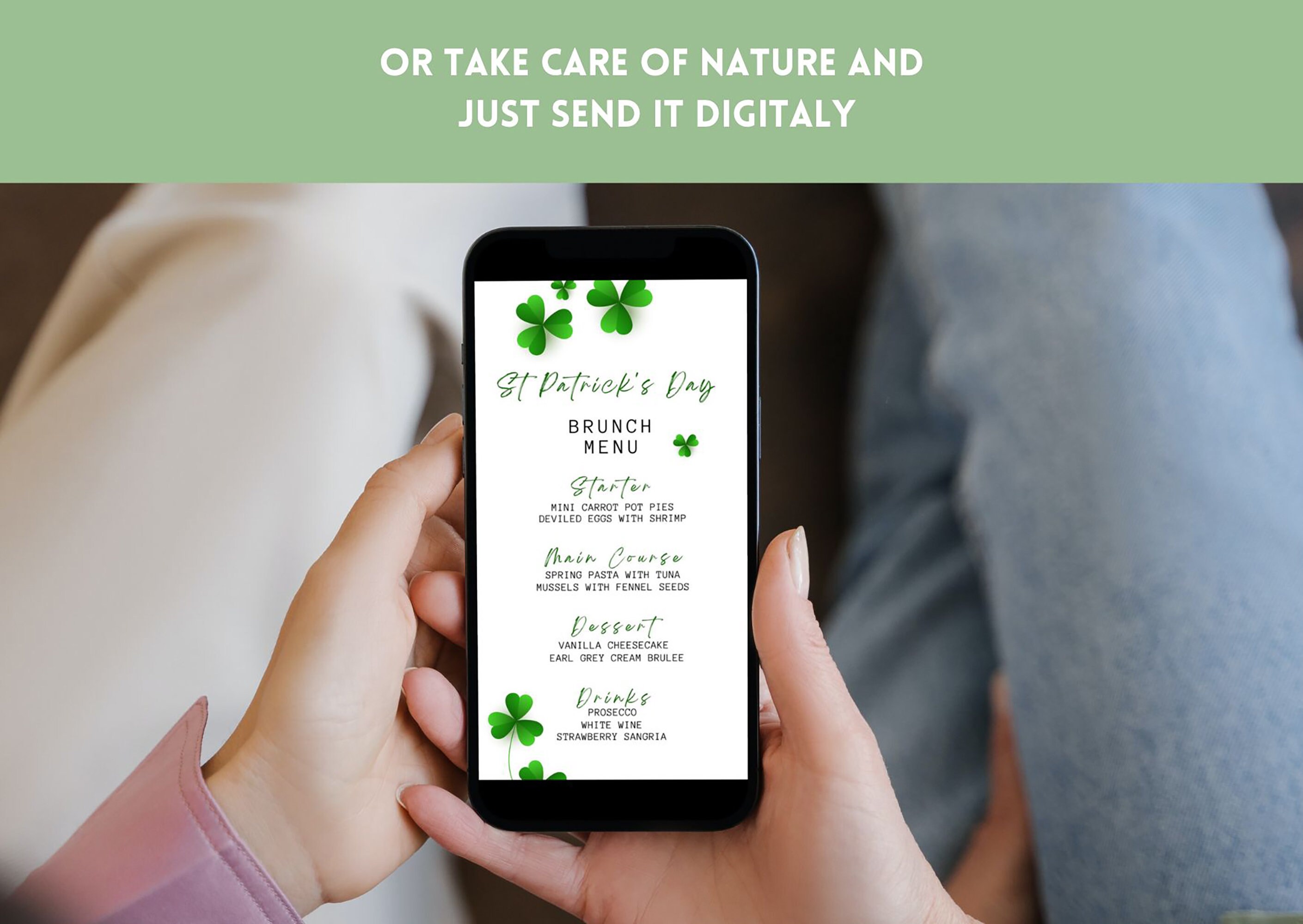 DIY St Patrick's Day Menu Template, Editable St Patrick's Dinner Menu ...