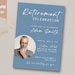Man Retirement Party Invitation, Retirement Celebration Card With Photo ...