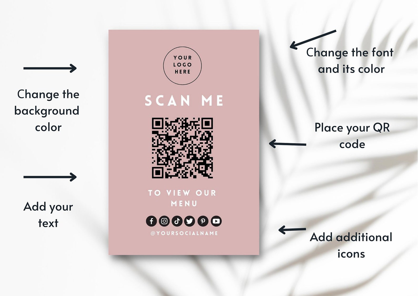 Scan to View Our Menu Sign, Menu QR Code Sign, Modern Menu QR Code ...