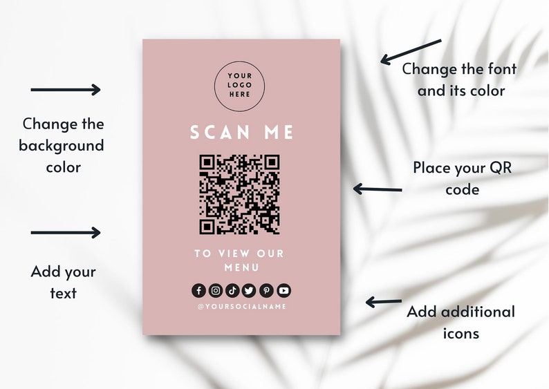 Scan to View Our Menu Sign, Menu QR Code Sign, Modern Menu QR Code ...