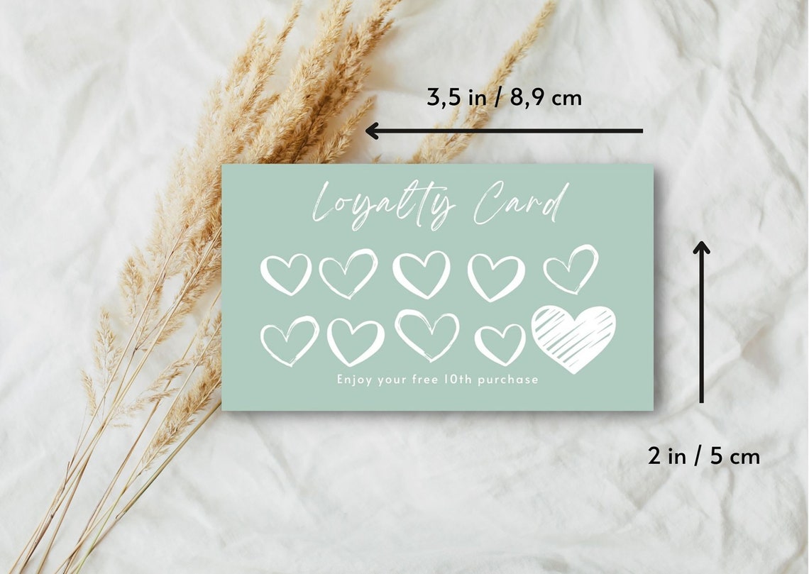 Tiffany Loyalty Card Template, Customer Loyalty Cards, DIY Editable ...