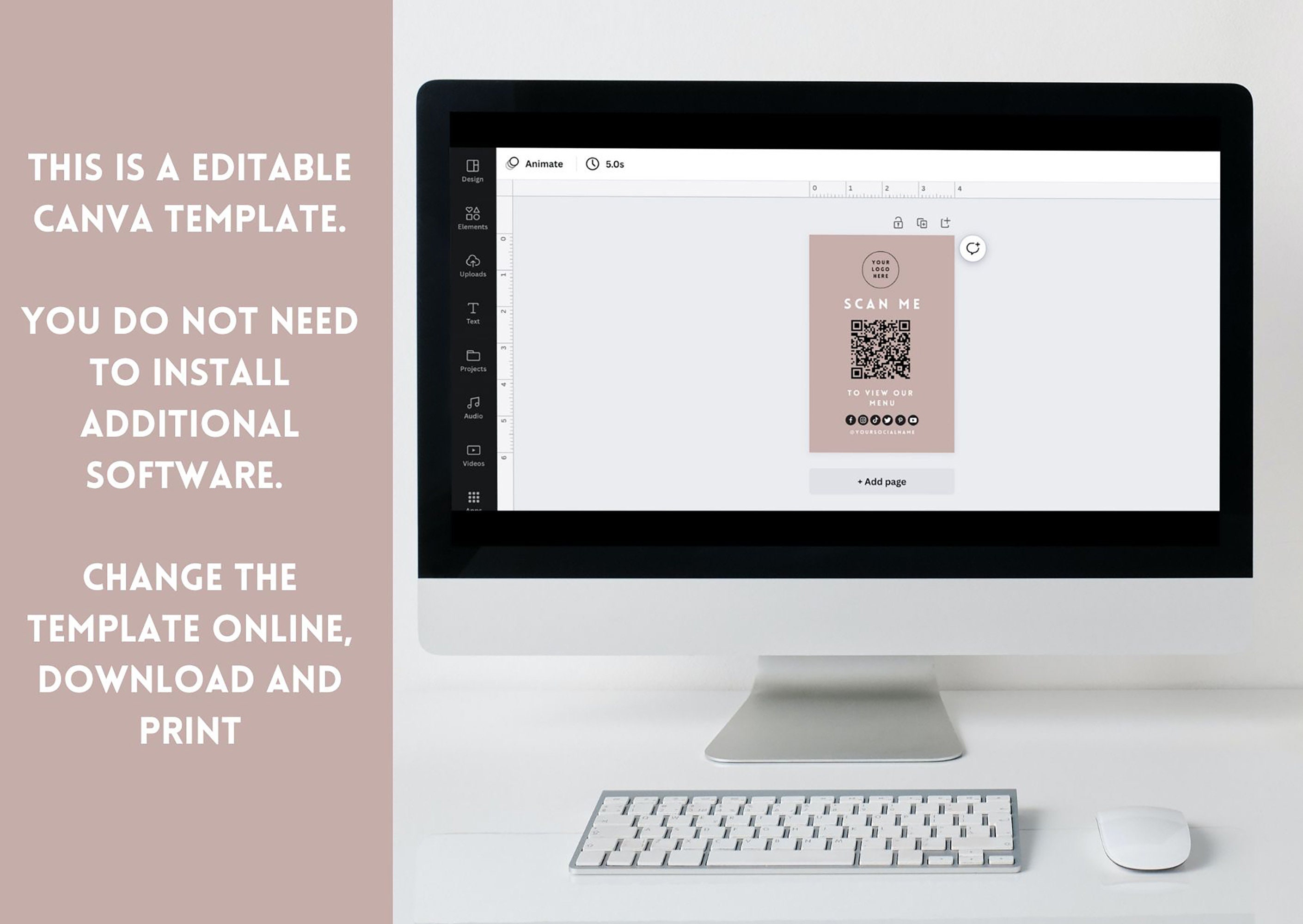 Scan to View Our Menu Sign Menu QR Code Sign Modern Menu QR - Etsy