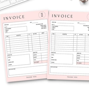 Invoice Template for Small Business, Editable Custom Order Form ...