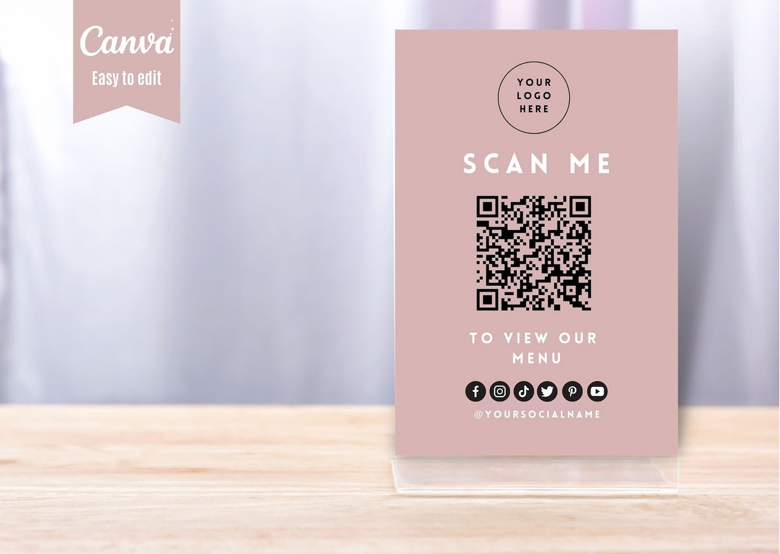 Scan to View Our Menu Sign, Menu QR Code Sign, Modern Menu QR Code ...