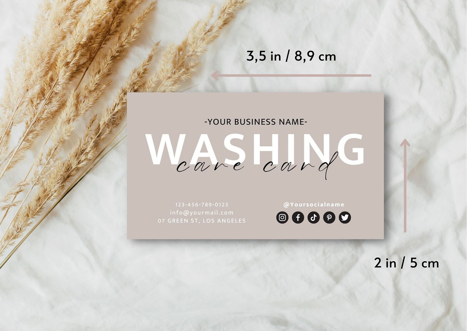 Editable Washing Instructions Canva Template, Boho Printable Apparel ...