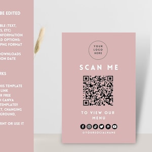 Scan to View Our Menu Sign, Menu QR Code Sign, Modern Menu QR Code ...